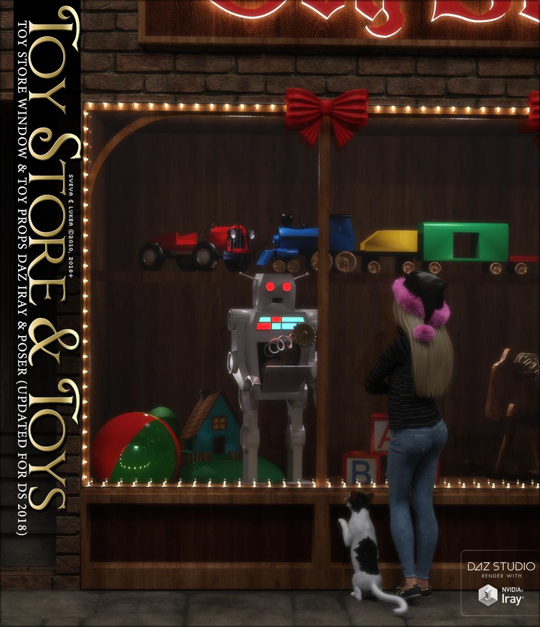 Toy Store Window and Toys for DS and Poser-玩具店橱窗和和玩具_DAZ模型网