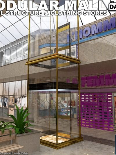 Modular Mall 1 Base for Daz-模块化商场1为的基地_DAZ模型网